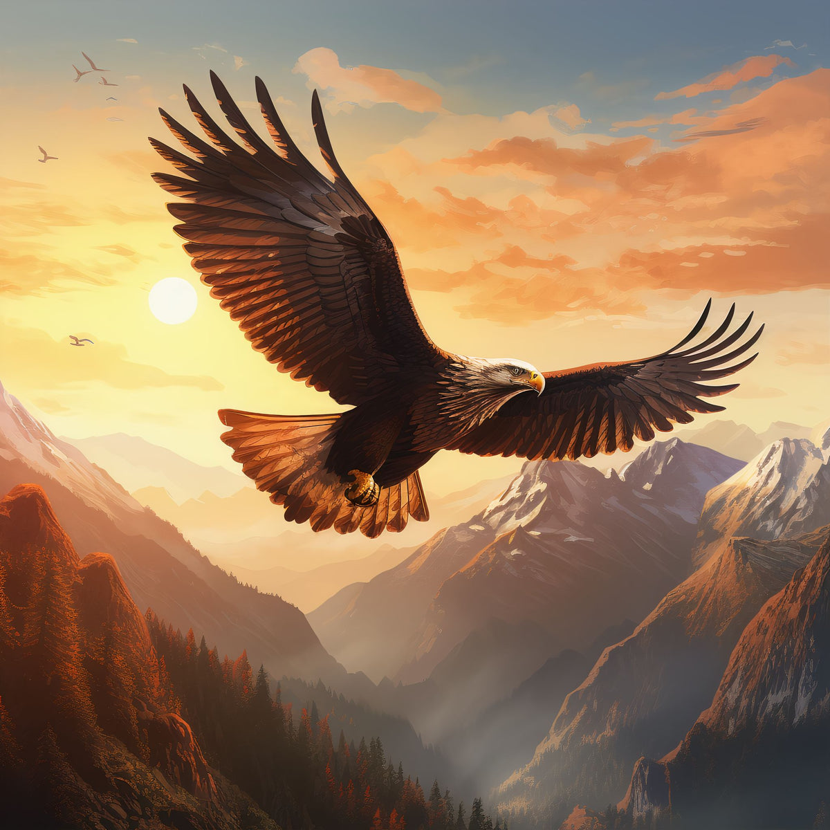 Vliegende adelaar – Happy Painting