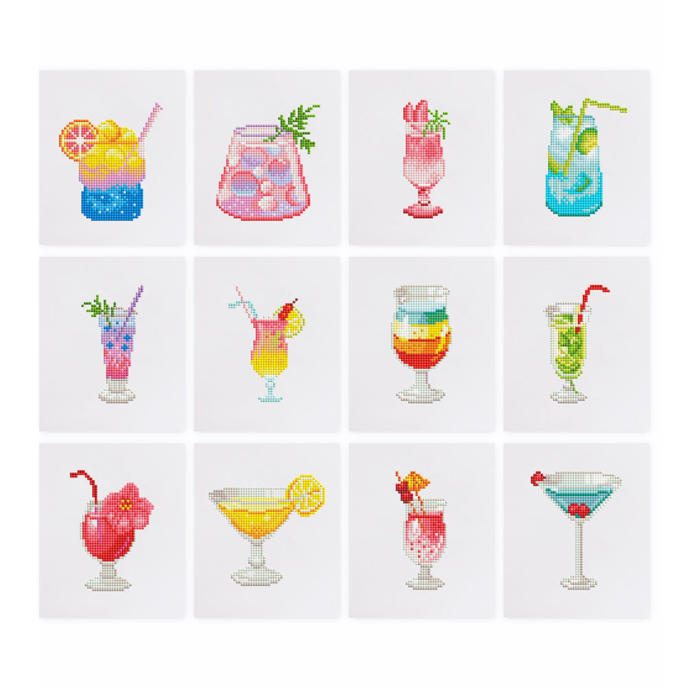 12 Mini Diamond Paintings - Cocktail set – Happy Painting