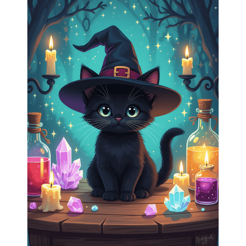 Heksachtig katje | Diamond Painting – Happy Painting