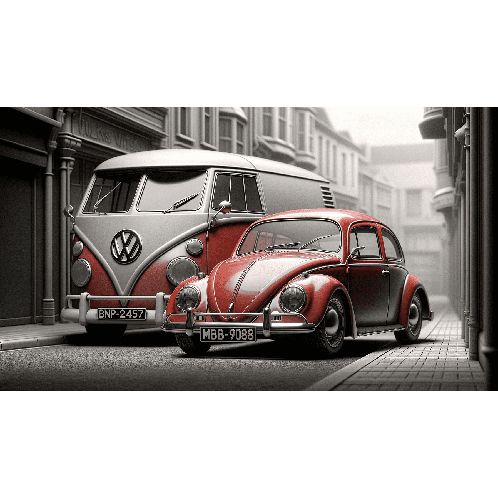 Rode Kever & Rode Bus Diamond Painting | Happy Painting