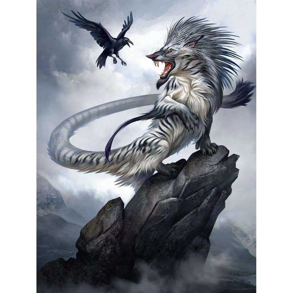 Tijger en Kraai in Droomwereld Diamond Painting | Happy Painting